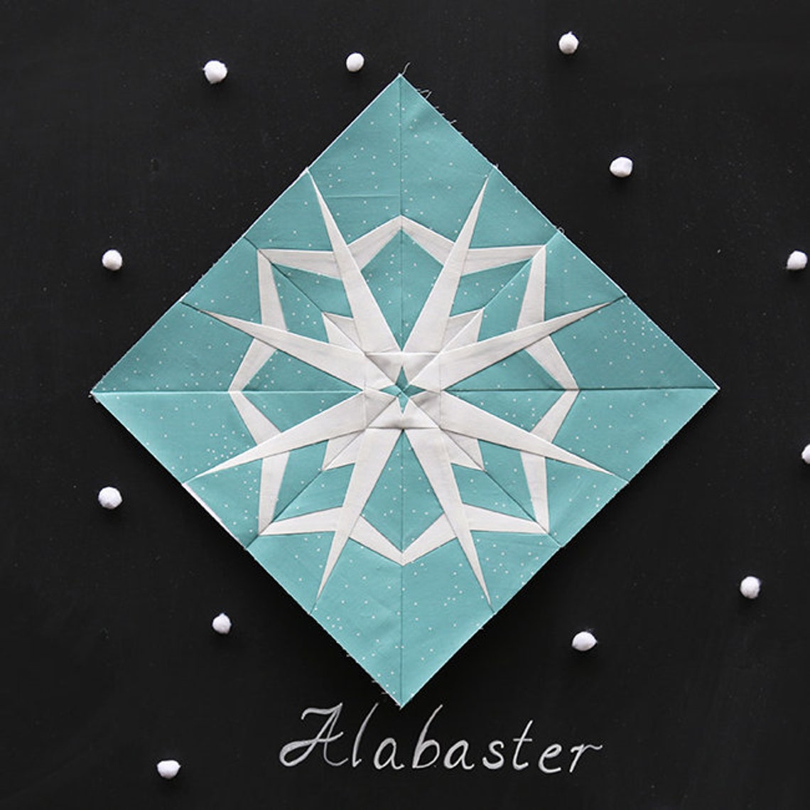 Alabaster Paper Pieced Snowflake Pattern | Etsy