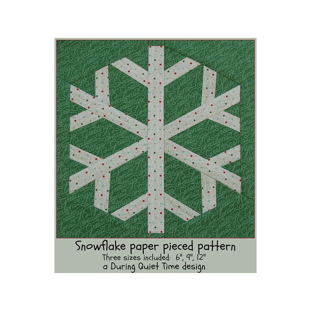 Snowflake Paper Pieced Pattern - Etsy