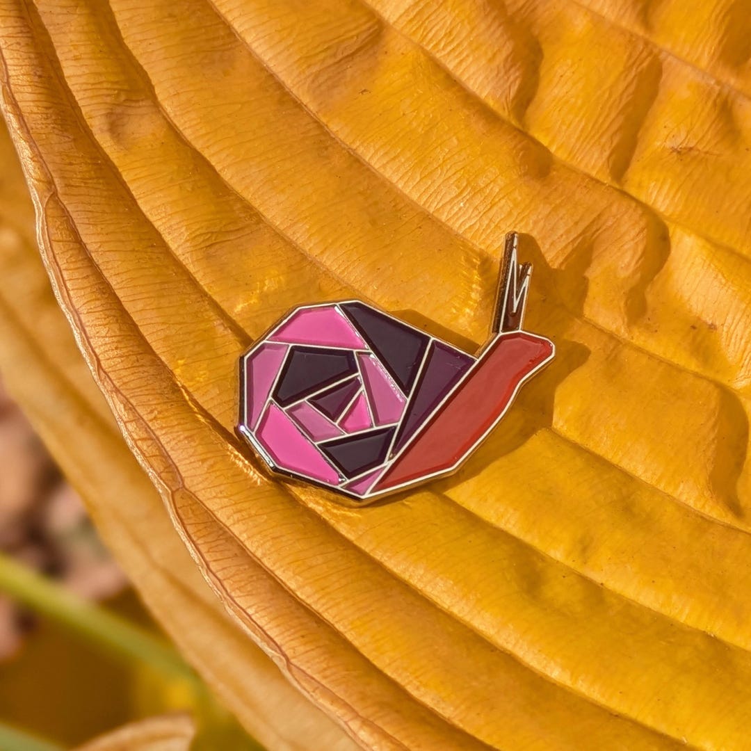Snail Enamel Pin - Etsy