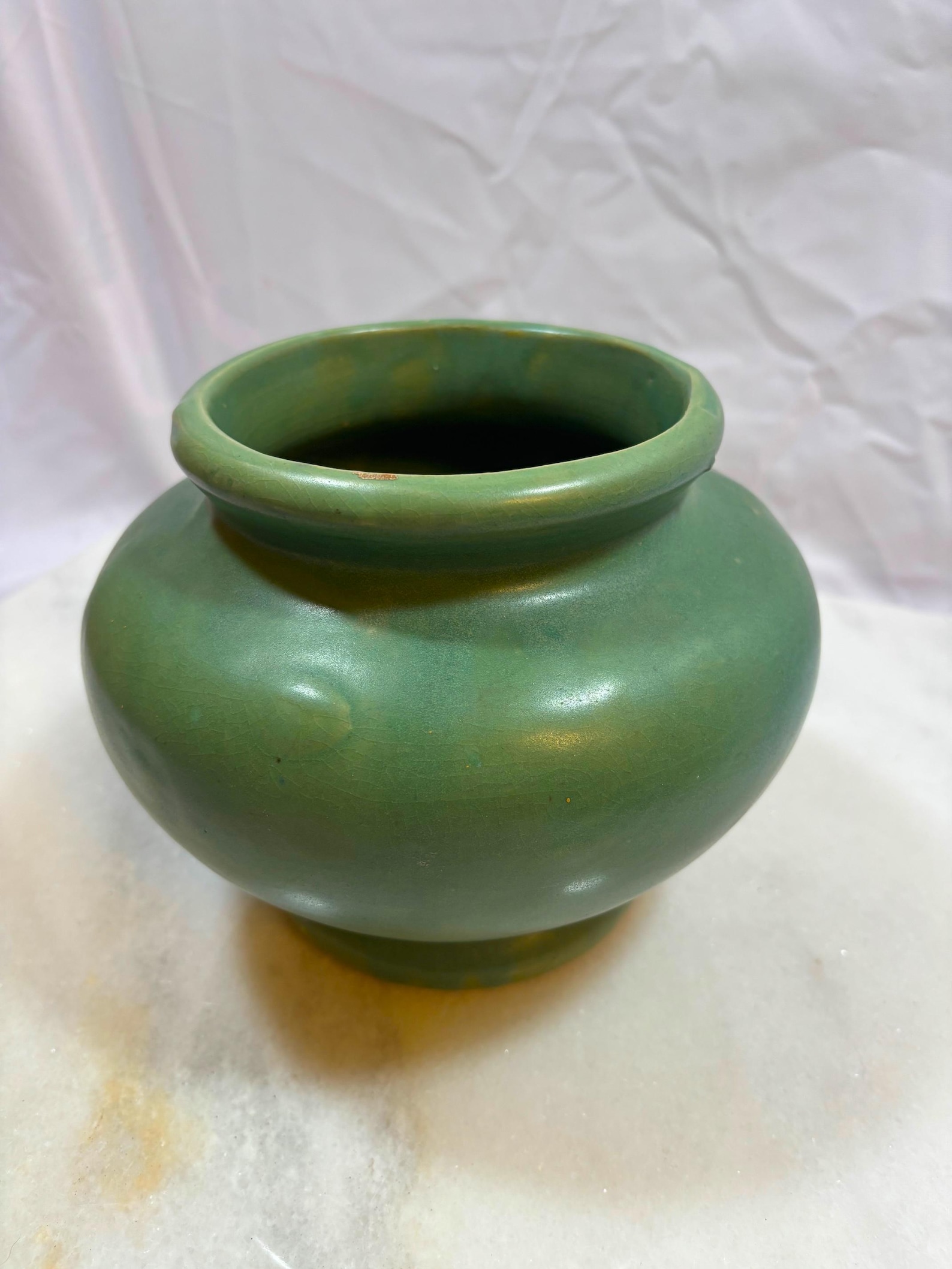Lovely Antique Brush-mccoy Pottery Classic Vase W/ Matte Green Glaze - Etsy