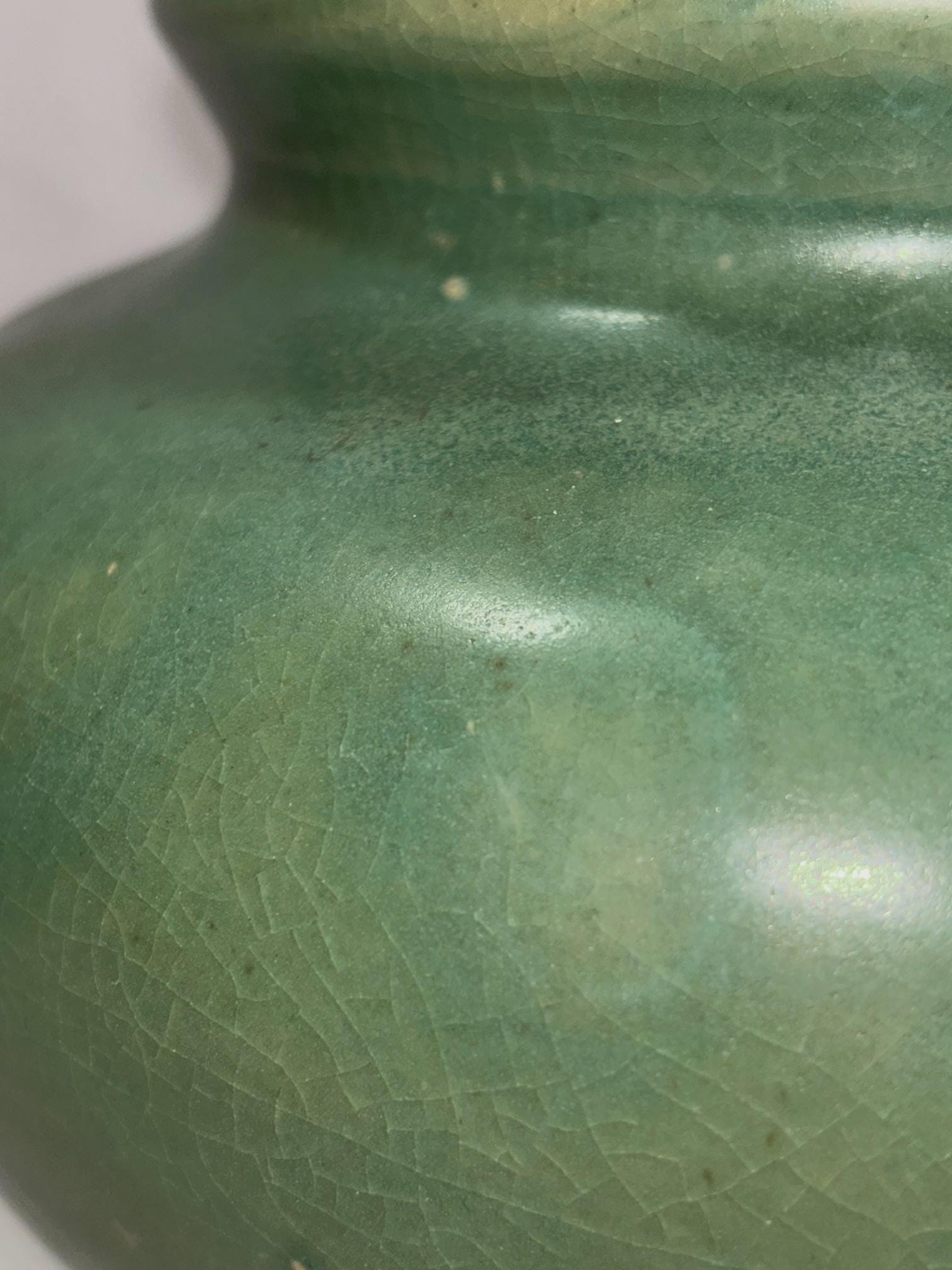 Lovely Antique Brush-mccoy Pottery Classic Vase W/ Matte Green Glaze - Etsy