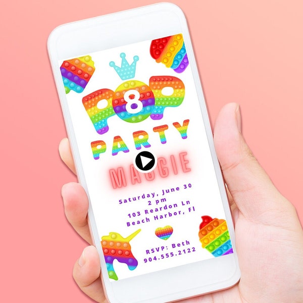 Popit Invitation - Etsy