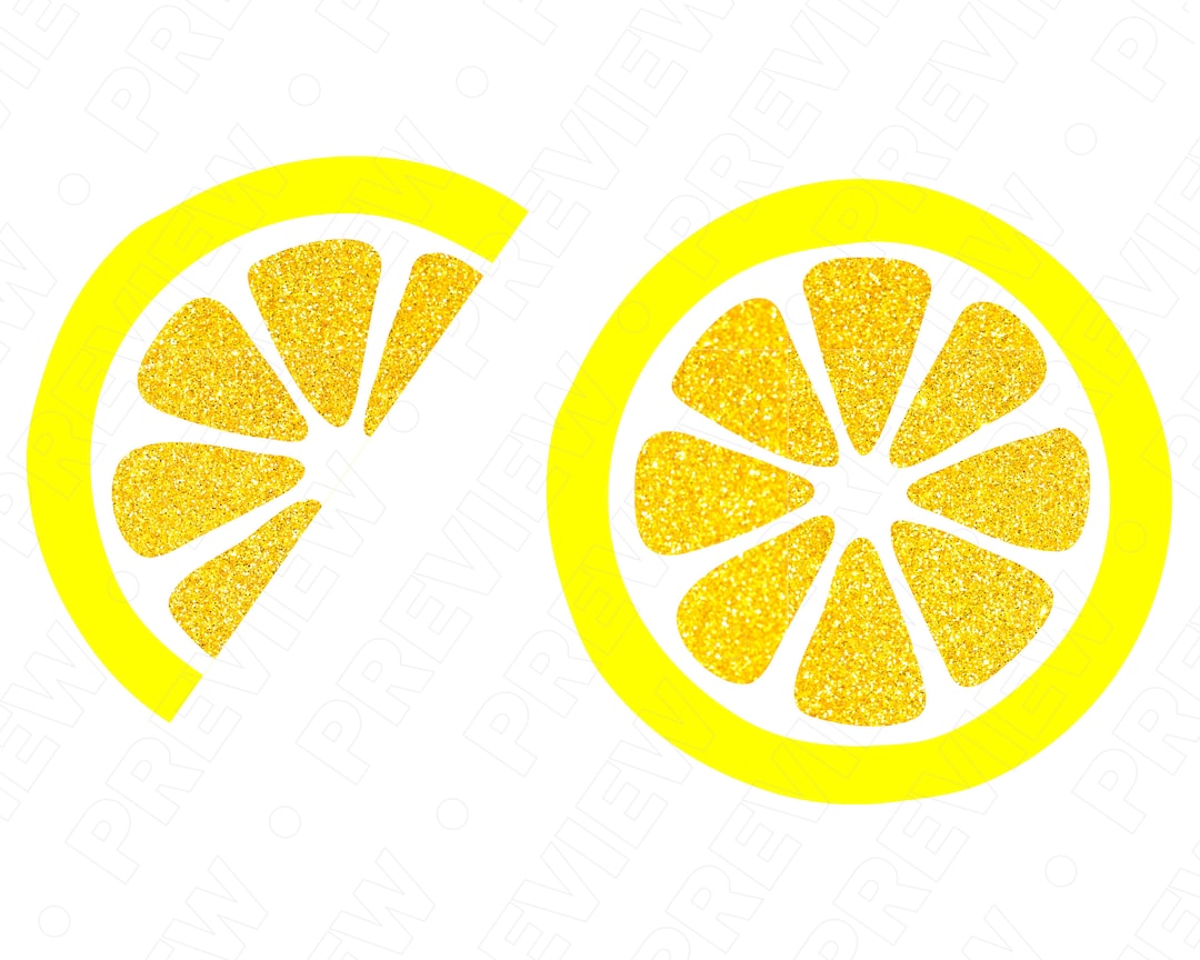 Lemon Clipart Glitter Lemon Graphic Lemon Wedges Sparkle Graphics Sparkle Lemon Slice - Lemon ...