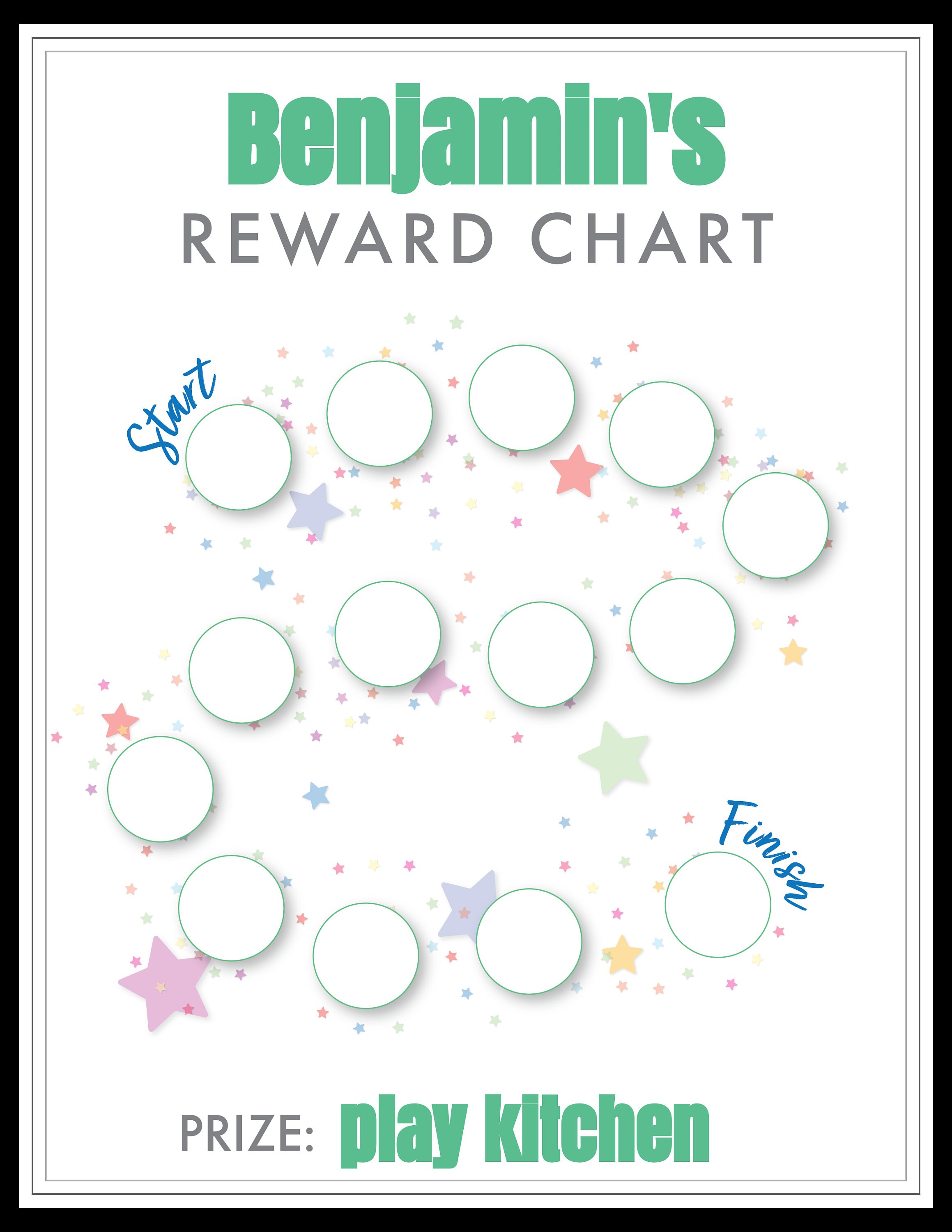 Editable Kids Chore Chart: Printable Reward Tracker (8.5 X 11) - Etsy