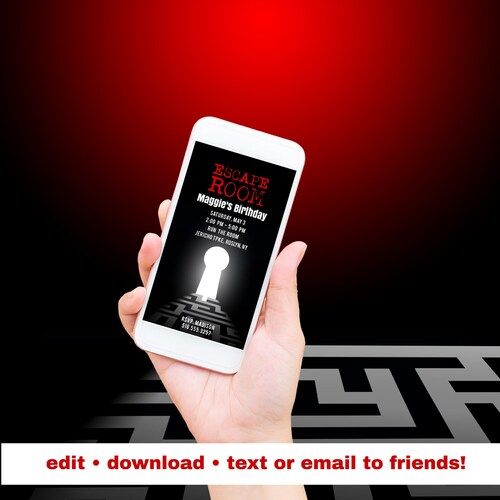 Escape Room Birthday Party Invitation Digital Birthday - Etsy