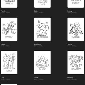 10 Cute Animal Coloring Pages | Printable PDF for Kids | Instant ...