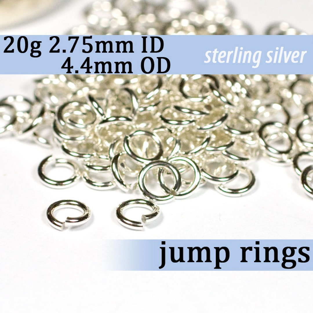 20g 2.75 Mm ID 4.4mm OD Sterling Silver 925 Jump Rings -- 20g2.75 Open ...