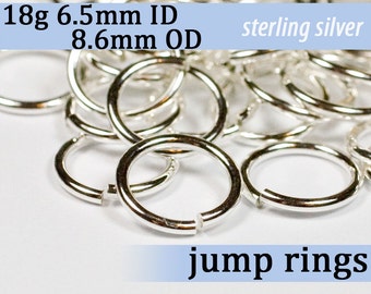 20g 2.75 Mm ID 4.4mm OD Sterling Silver 925 Jump Rings 20g2.75 Open ...