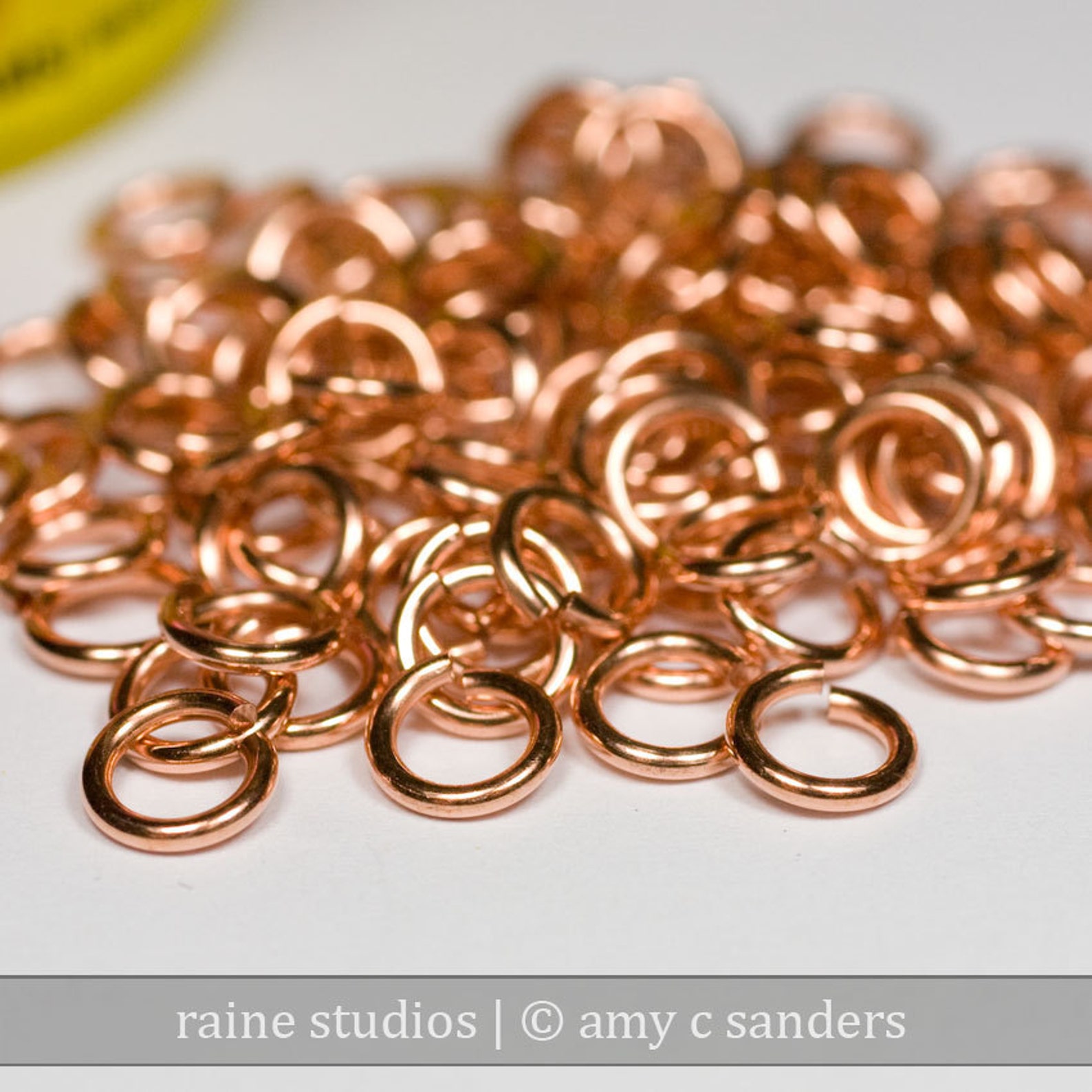 18g 4.0 Mm ID 6.1mm OD Solid Copper Jump Rings -- 18g4.00 Open ...