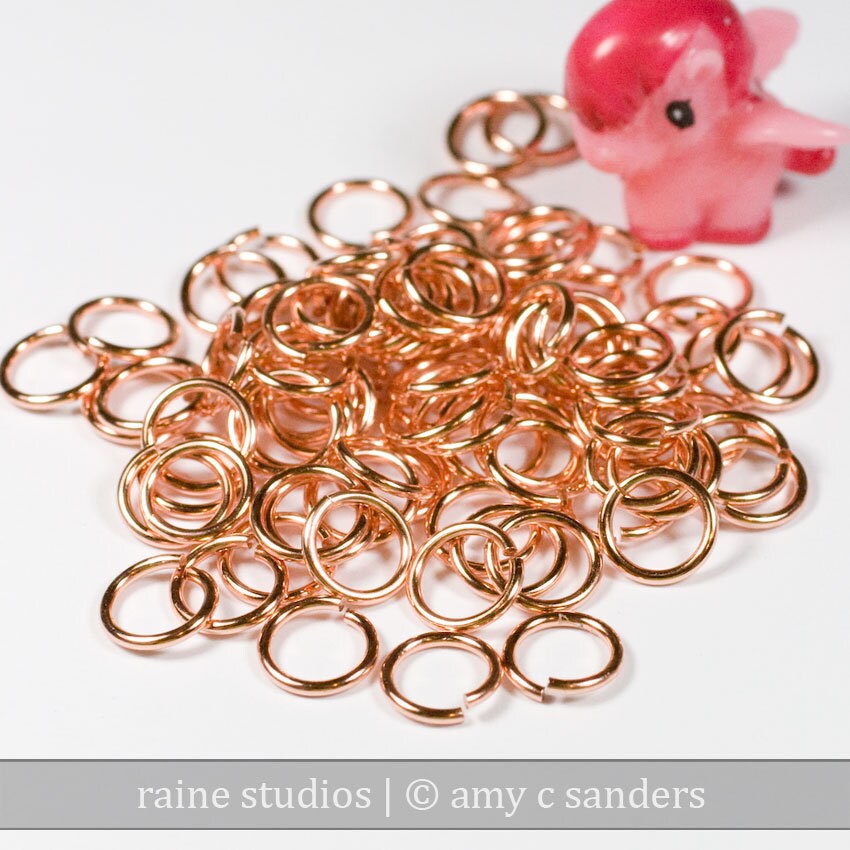 18g 7.0 Mm ID 9.1 Mm OD Copper Jump Rings 18g7.00 Open - Etsy
