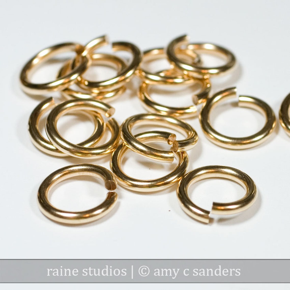 12g 9.0 Mm ID 13.2mm OD Gold Filled Jump Rings -- 12g9.00 Goldfill ...