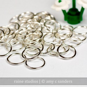 20g 6.5 Mm ID Sterling Silver 925 Jump Rings -- 20g6.50 Open Jumprings ...