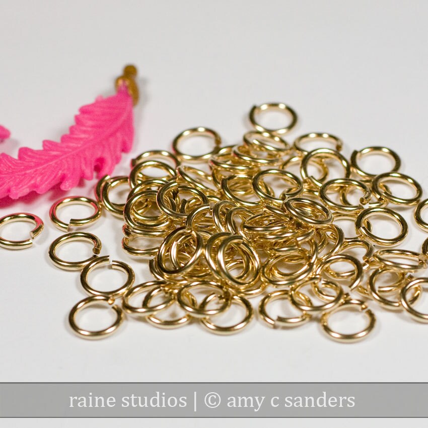 18g 4.5 Mm ID 6.6mm OD Gold Filled Jump Rings -- 18g4.50 Goldfill ...