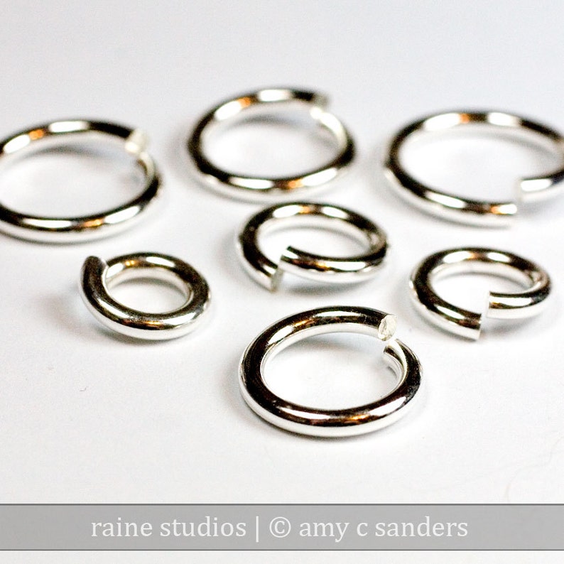 Sterling Silver Jump Ring Sampler Pack - 12 Gauge Assortment - Etsy
