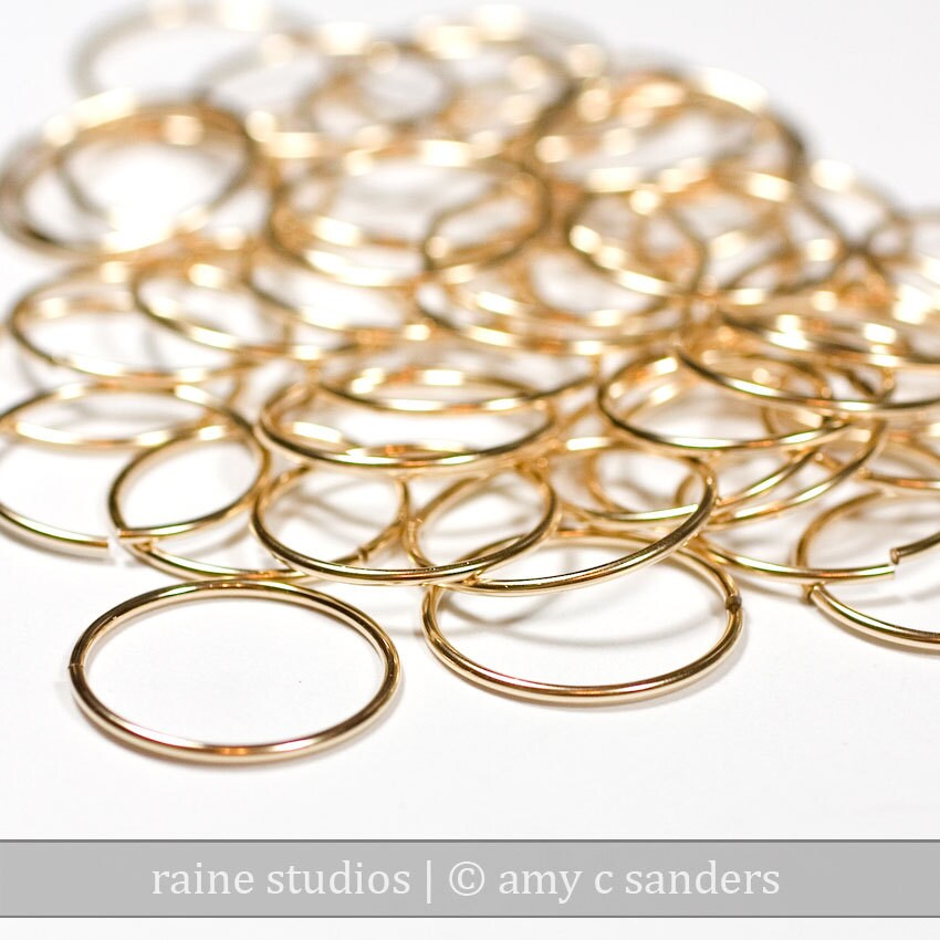 20g 11.0 Mm ID Gold Filled Jump Rings 20g11.00 Goldfill - Etsy