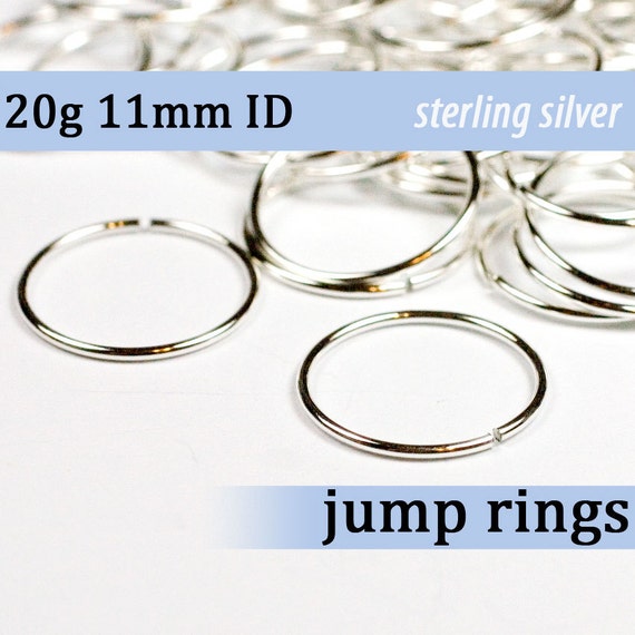 20g 11.0 Mm ID Sterling Silver 925 Jump Rings 20g11.00 Open | Etsy