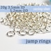 20g 2.75 Mm ID 4.4mm OD Sterling Silver 925 Jump Rings 20g2.75 Open ...