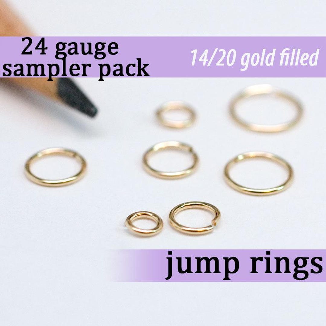 24g Gold Fill Sampler Pack - 70 Pc Jump Ring Assortment - Etsy