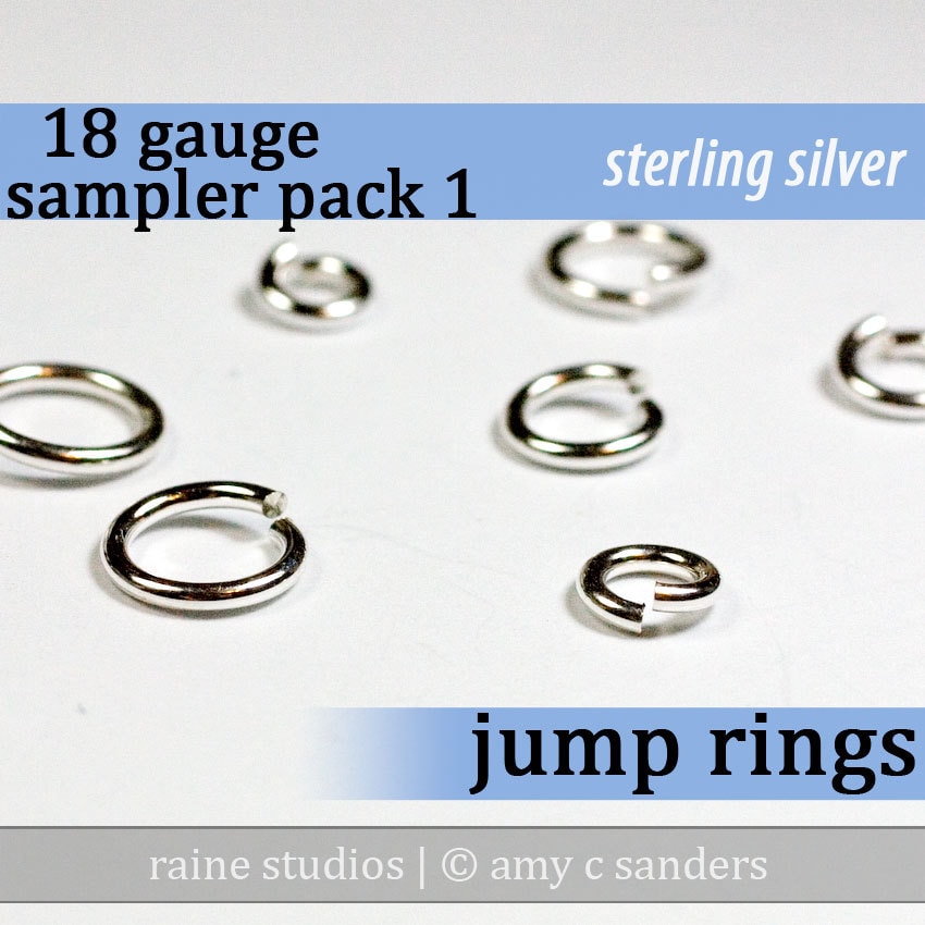 35 Pcs 18g Sterling Sampler Pack 1 Assorted Jump Rings | Etsy