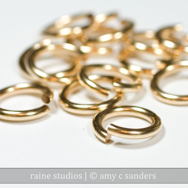 12g 9.0 Mm ID 13.2mm OD Gold Filled Jump Rings -- 12g9.00 Goldfill ...