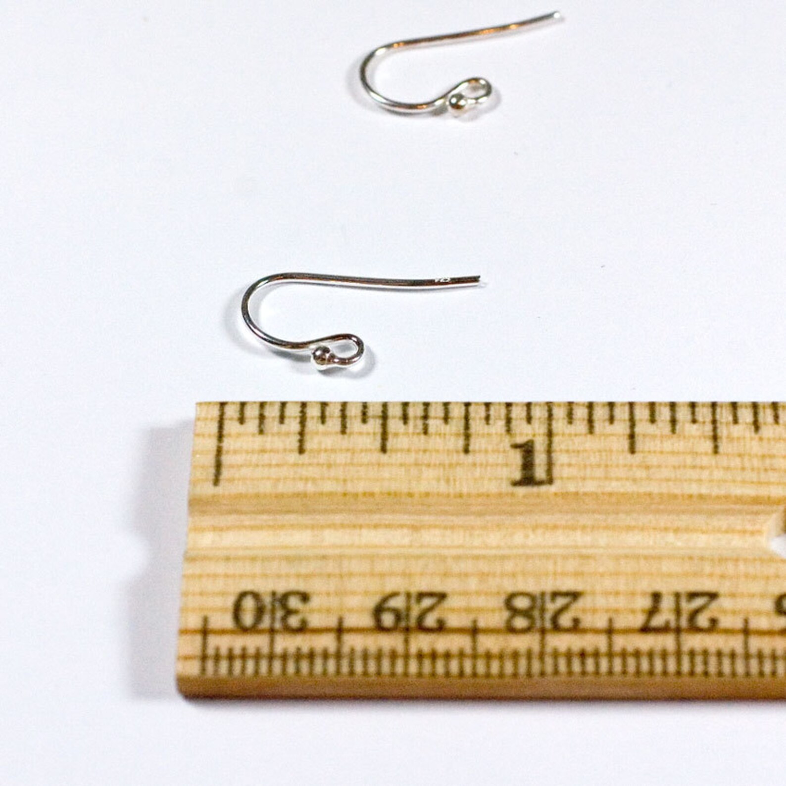 Sterling Silver Ear Wires With Ball and Loop Earring | Etsy