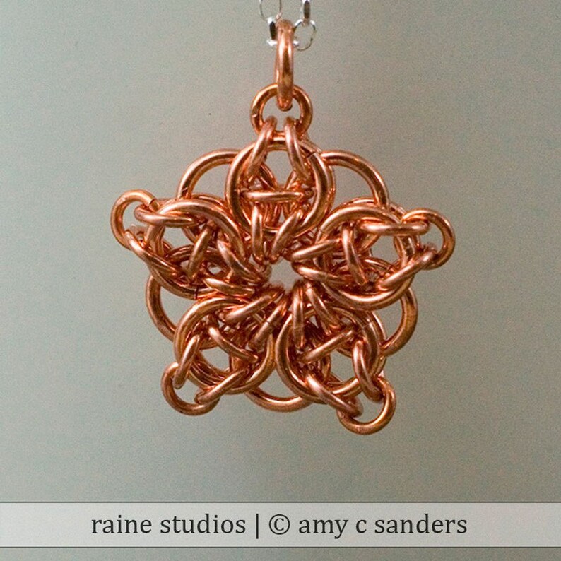 Celtic Visions Star Pendant Chainmaille Kit in Copper - Etsy