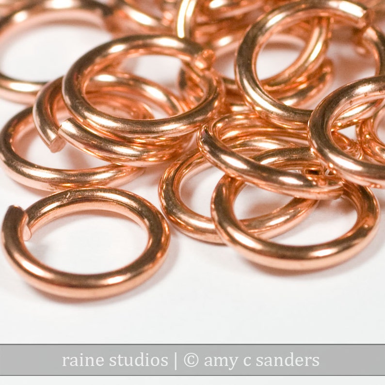14g 8.0 Mm ID 11.3 Mm OD Copper Jump Rings 14g8.00 Open | Etsy
