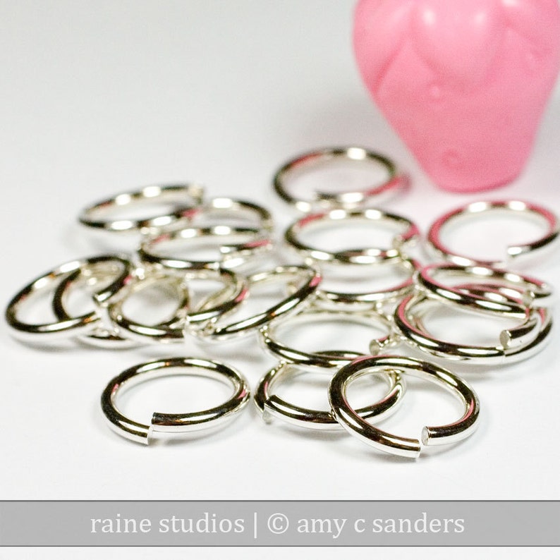 14g 9.0 Mm ID Sterling Jump Rings -- Silver 925 Jumprings 14g9.00 Links ...