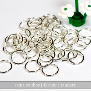 20g 6.5 Mm ID Sterling Silver 925 Jump Rings -- 20g6.50 Open Jumprings ...