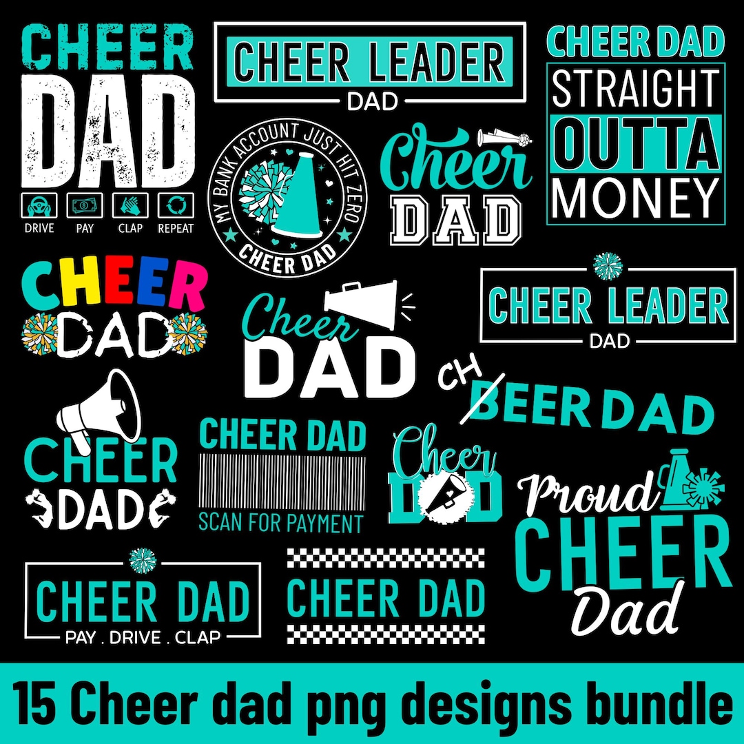Cheer Dad Png Bundle Cheerleader Dad Png Cheer Football Dad Sublimation ...