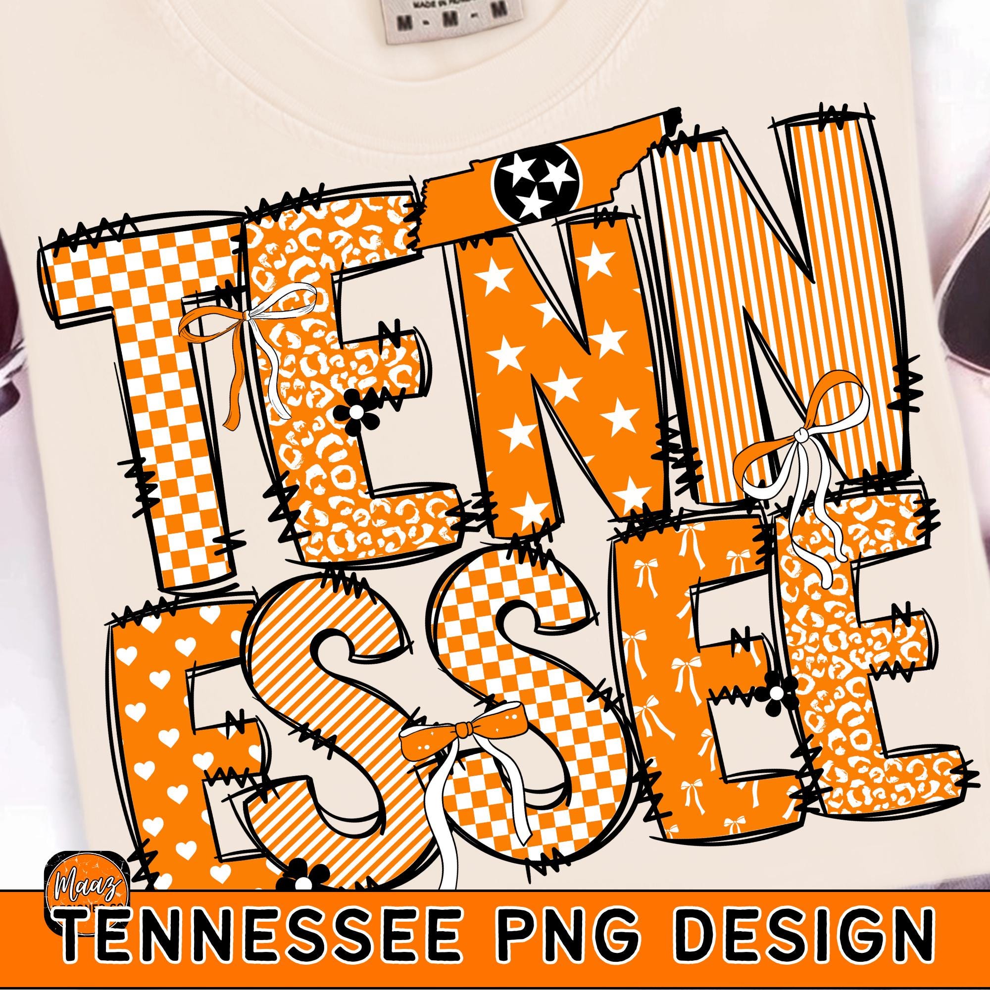 Tennessee Png,tn Png,tennessee State Png,tennessee Orange Coquette Bow ...