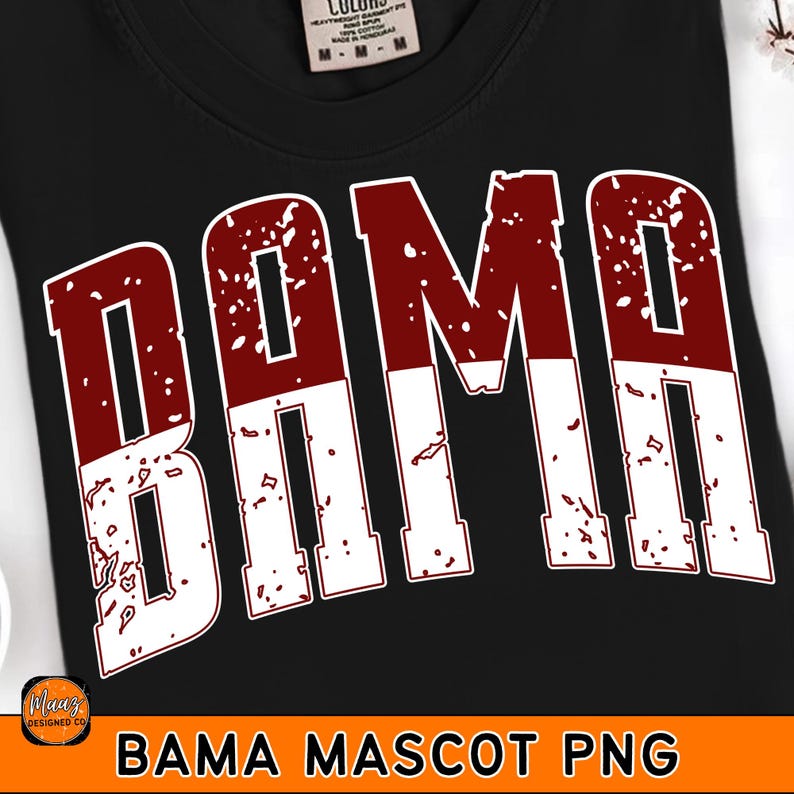 Distressed Varsity Bama Football Mascot School Spirit Team Png ...