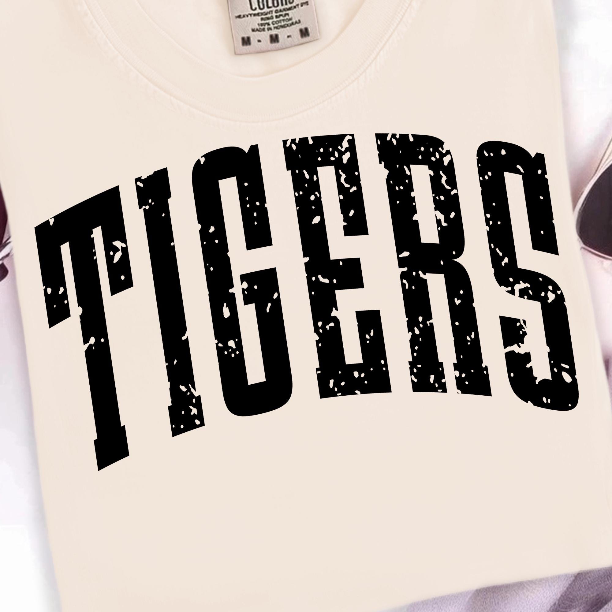 Distressed Varsity Tigers Png,tigers Football Png,tigers Team Shirt Png ...