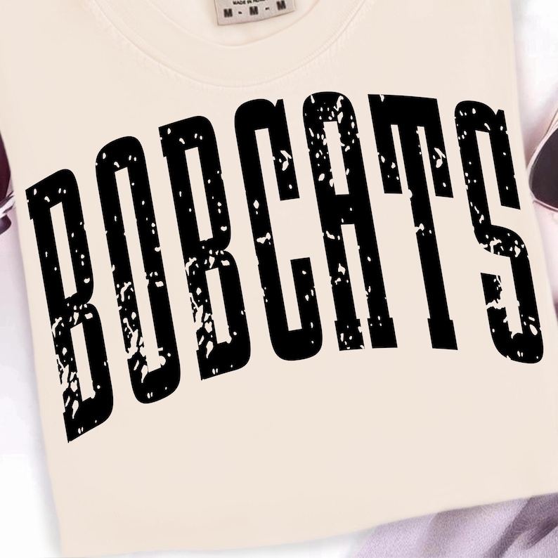 Distressed Varsity Bobcats Mascot Football Png,school Team Bobcats ...