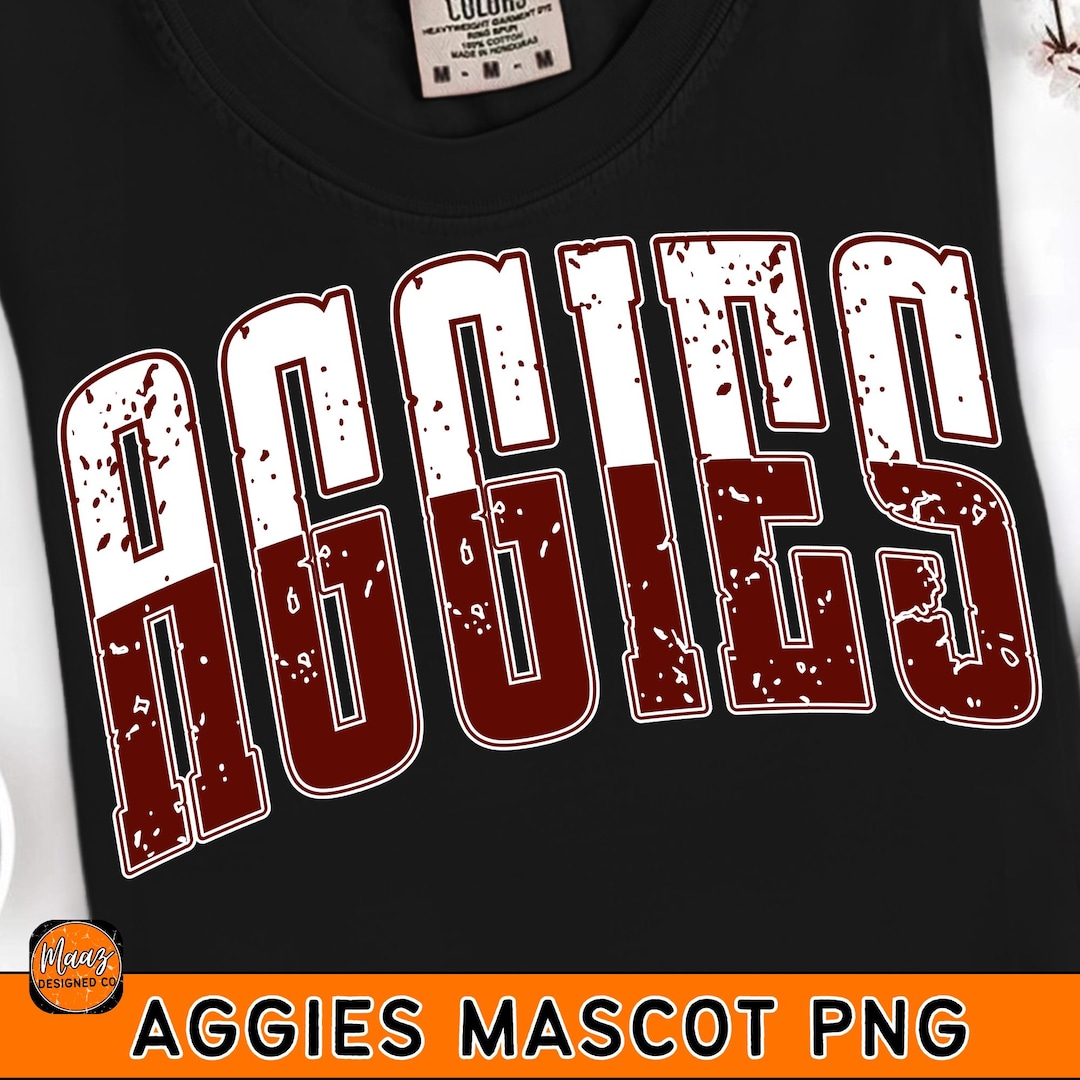 Distressed Varsity Aggies Football Mascot School Spirit Team Png ...