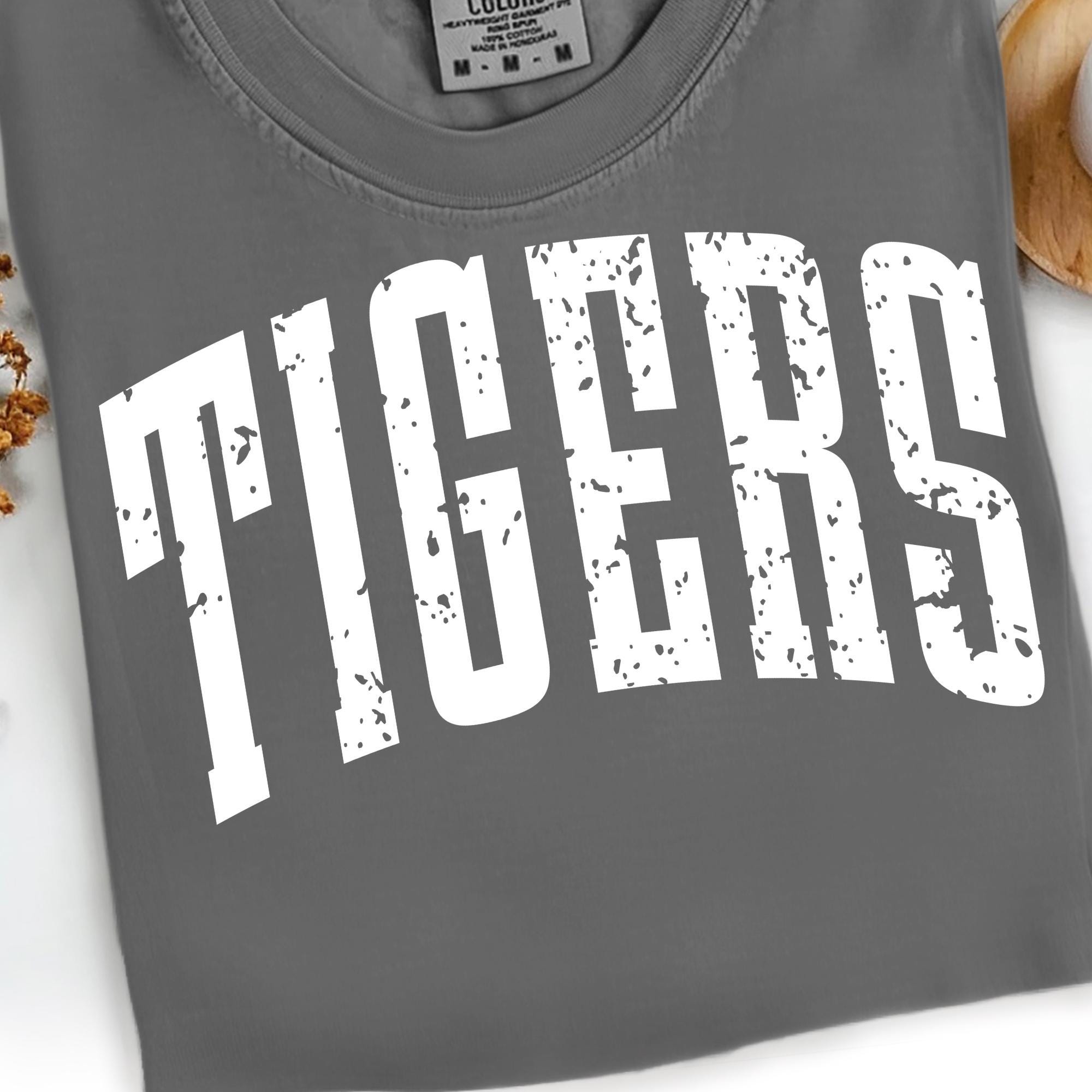 Distressed Varsity Tigers Png,tigers Football Png,tigers Team Shirt Png ...