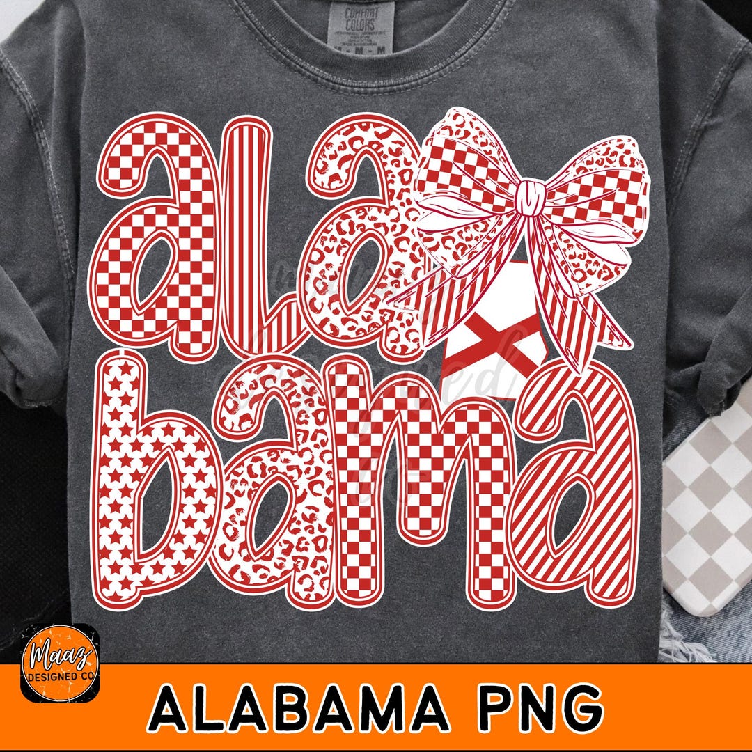 Alabama Png File Alabama State Png Coquette Girly Checkered Leopard ...