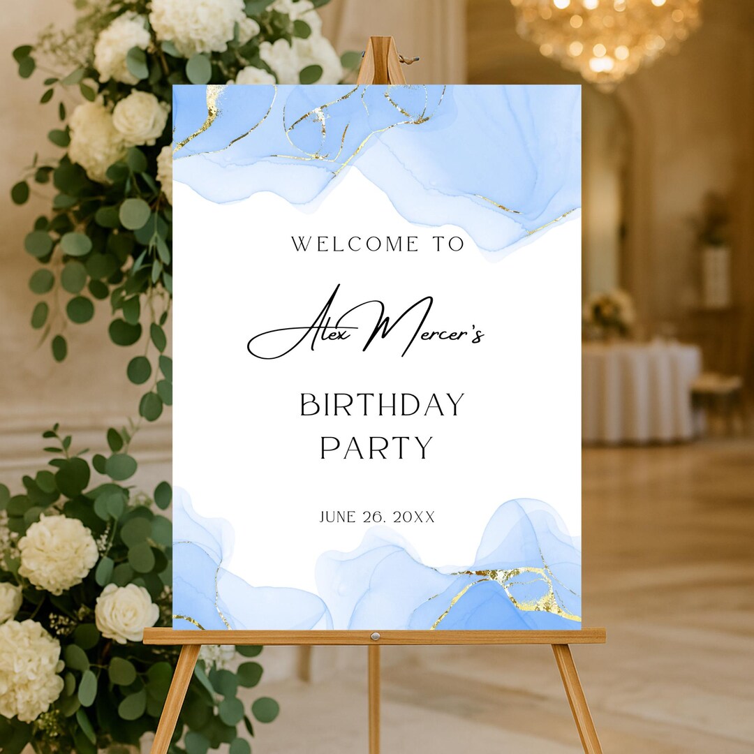 Editable Birthday Welcome Sign Canva Template, Birthday Welcome Sign ...