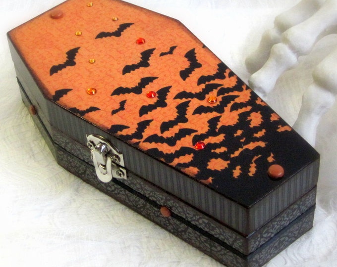 Coffin Box Decoupaged Halloween Coffin Box Goth Gothic Black - Etsy