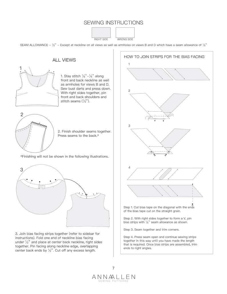 Demeter Dress Top PDF Sewing Pattern Sizes 00-22 | Etsy