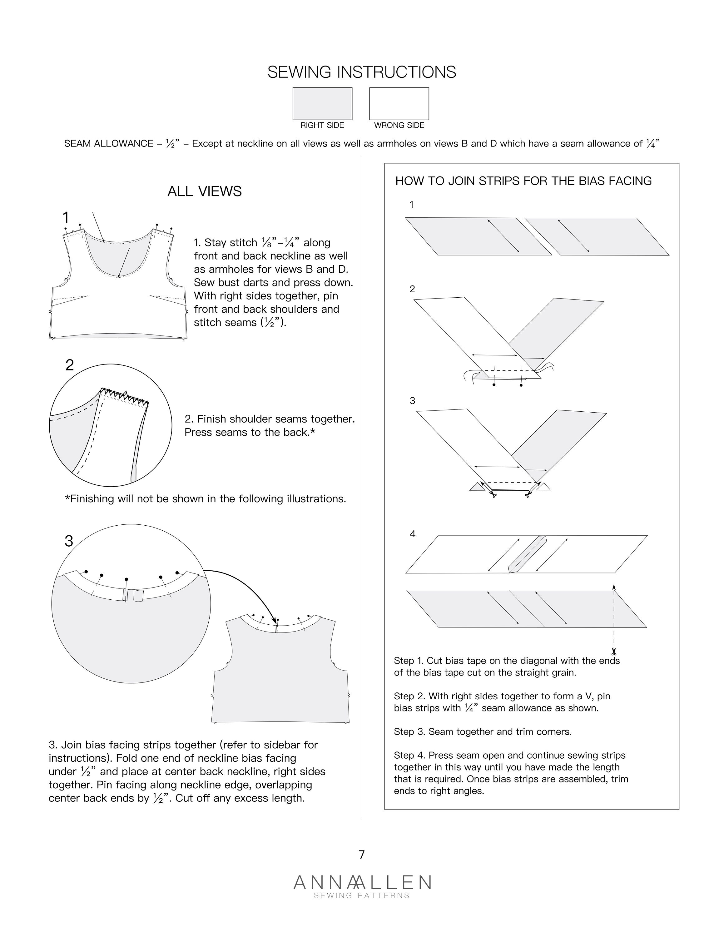 Demeter Dress Top PDF Sewing Pattern Sizes 00-22 | Etsy UK