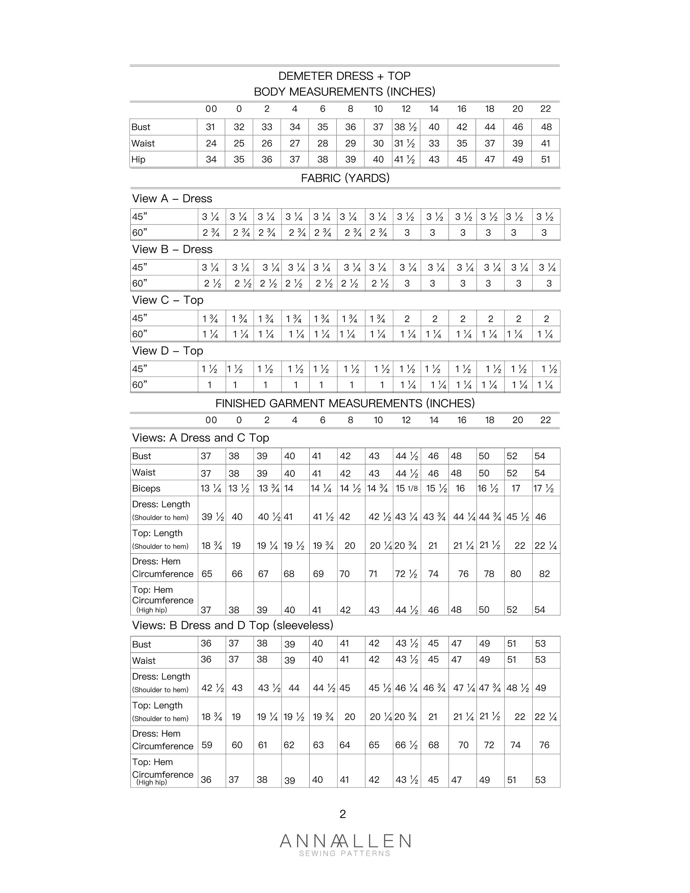 Demeter Dress Top PDF Sewing Pattern Sizes 00-22 - Etsy Australia