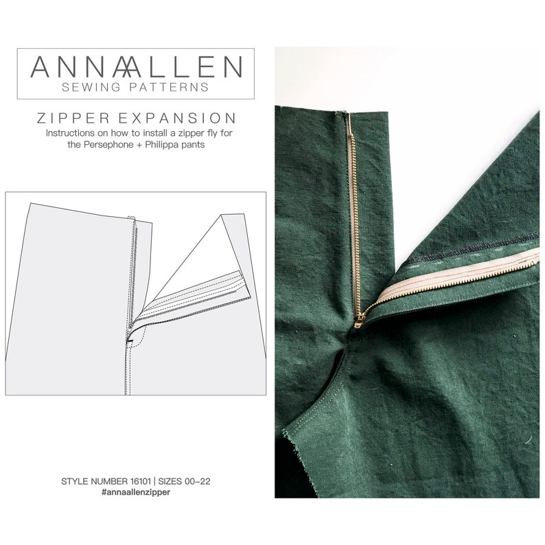 Zipper Expansion PDF Sewing Instructions - Etsy UK