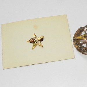 Large Antique Masonic OES Order of Eastern Star 10K Gold 5 Gram Pin ...