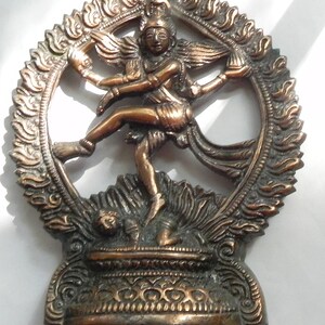 Antique Rare Copper Statue of the Divine Cosmic Dancer. DANCING Shiva ...