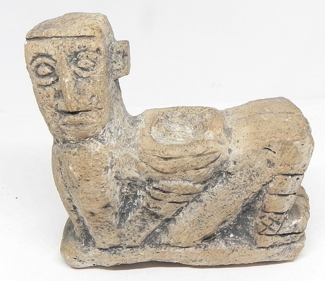 Pre Columbian Carved Figure of Chacmool. Offering to the Gods Altar ...