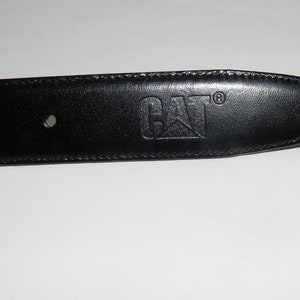 5 Genuine CATERPILLAR CAT Brand Black Leather Belts. 48" X 1.25" New ...
