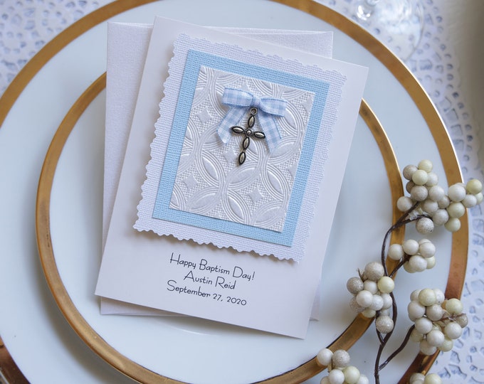 Christening Card Baptism Gift for Baby Boy Gift for Godson - Etsy