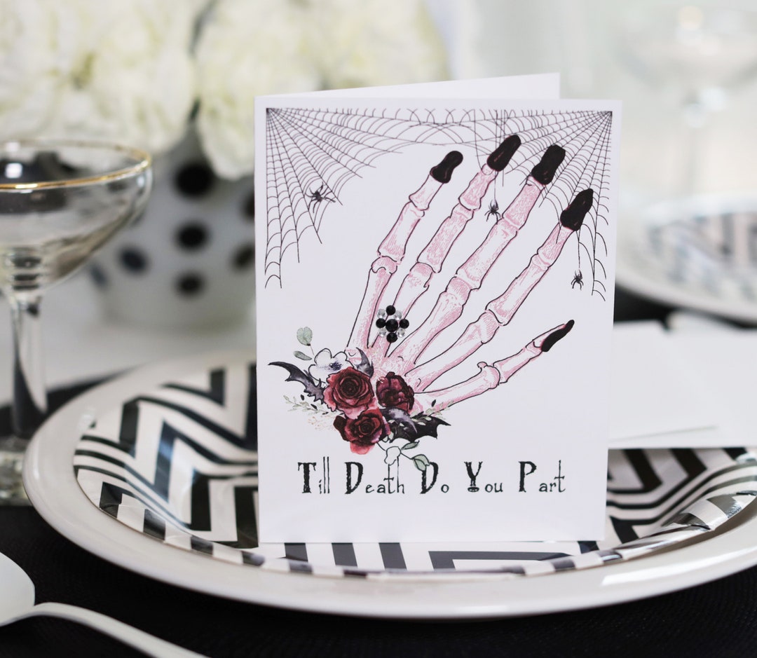 Wedding Cards, Halloween Wedding, Personalized, Mr and Mrs, Greeting ...