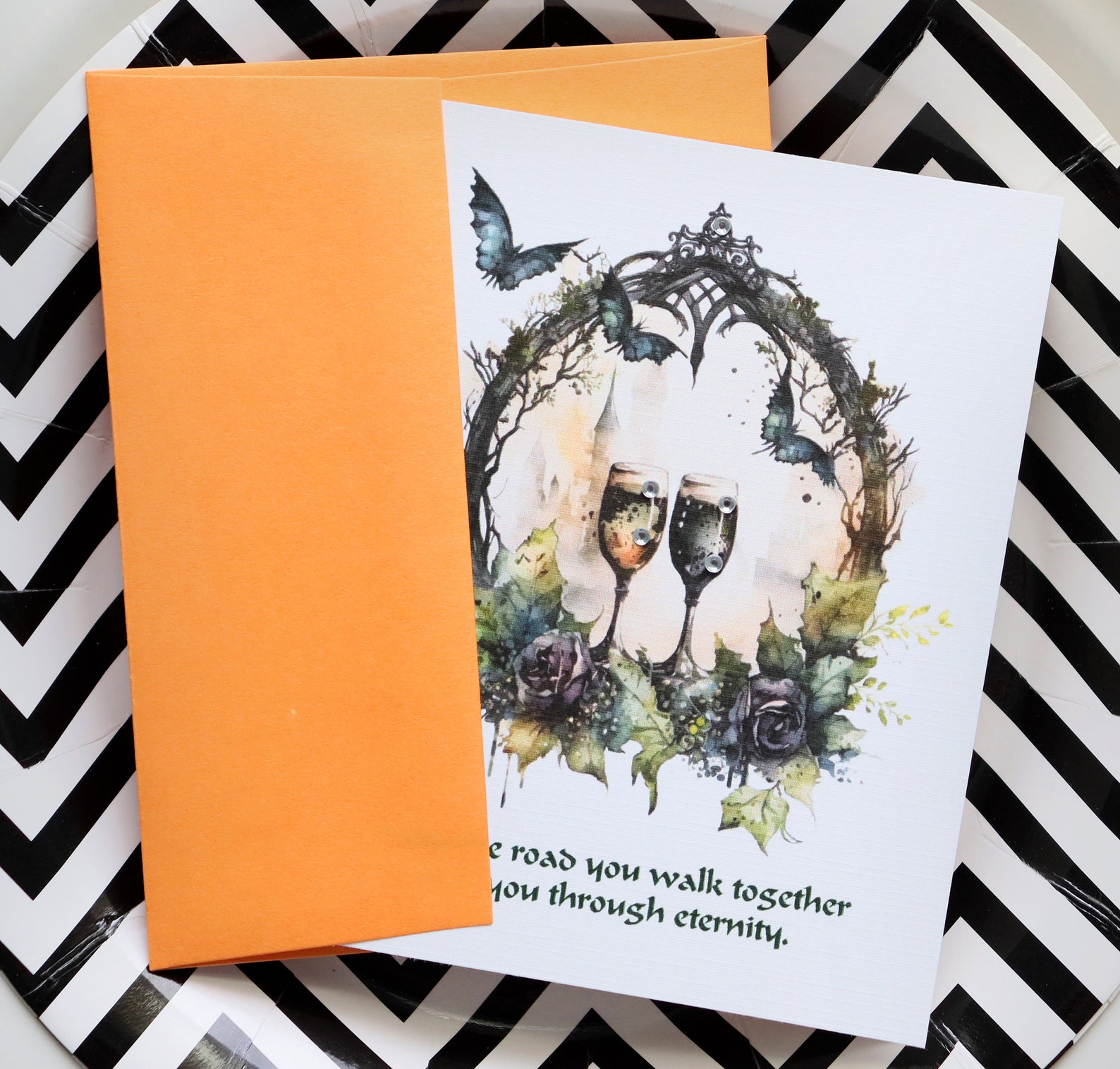 Wedding Cards, Halloween Wedding, Personalized, Mr and Mrs, Greeting ...